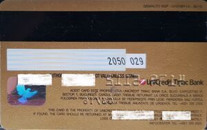 Bank Card: UniCredit Bank (UniCredit Romania, RomaniaCol:RO-VI-0186