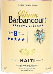 Drink Label: Rhum Barbancourt Réserve Spéciale Cinq Etoiles (T. Gardère ...