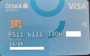 Bank Card: Visa (Česká Spořitelna, Czech RepublicCol:CZ-VI-0252