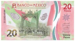 Banknote: 20 Pesos (Mexico(2021-2022 "Bicentennial of Independence ...