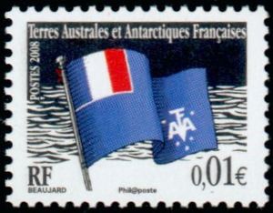 Stamp: TAAF Flag (French Southern and Antarctic Lands (TAAF)(Definitive ...