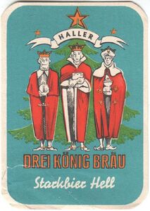 Drink Label: Haller Starkbier Hell (Drei König Bräu, Schwäbisch Hall ...