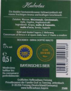 Etiqueta de bebida: Huber Weisses Hubertus (Hofbrauhaus Freising ...