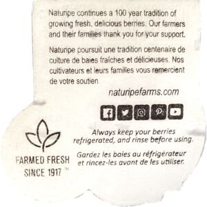 Food Label: Blueberries Bleuets (Naturipe Farms, United States of ...