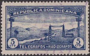 Stamp: Telegraph lines (Dominican Republic(Telegraph - Telegraph lines ...