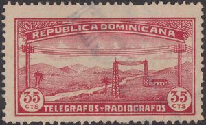 Stamp: Telegraph lines (Dominican Republic(Telegraph - Telegraph lines ...