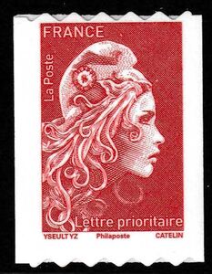 Stamp: Marianne L'Engagée (France(Marianne (YZ Digan)) Yt:FR A1602A,Col ...