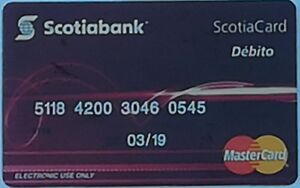Tarjeta de Banco: Scotiabank - ScotiaCard (Scotiabank, PerúCol:PE-MC-0002
