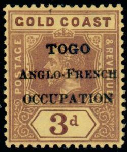 Stamp: Stamp Gold Coast overprinted (Togo(Definitive issue) Mi:GB-TG 38 ...