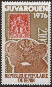 Stamp: Stamp from 1893 and Head of Lion Cub (Benin(Youth-Stamps ...