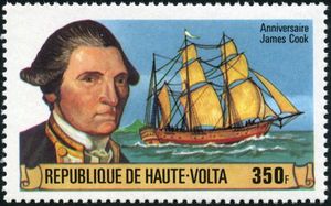 Timbre: 250th Anniversary of the Birth of Captain James Cook (Haute ...