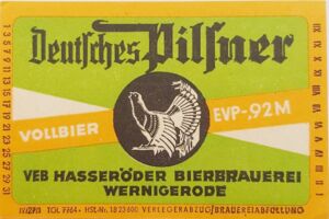 Drink Label: Deutsches Pilsner Vollbier (Hasseröder Brauerei, Germany ...