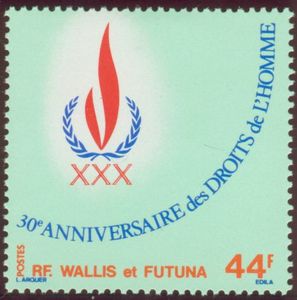 Stamp: 30th Anniversary of Universal Declaration of Human Rights ...