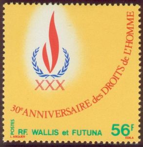 Stamp: 30th Anniversary of Universal Declaration of Human Rights ...