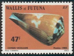 Stamp: Vexillium Cone (Conus vexillum) (Wallis and Futuna(Shell) Mi:WF ...