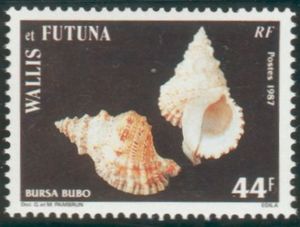 Stamp: Giant Frog Seashell (Bursa bubo) (Wallis and Futuna(Shell) Mi:WF ...
