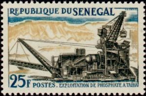 Stamp: Career Taiba Phosphate (Senegal(Industrialization) Mi:SN 285,Sn ...