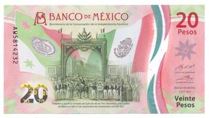 Banknote: 20 Pesos (Mexico(2021-2022 "Bicentennial of Independence ...