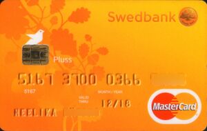 Bank Card: Swedbank debit Pluss 04/15 (Swedbank, EstoniaCol:EE-MC-0113.04
