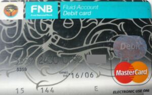 Bank Card: FNB. Fluid Account (First National Bank, South AfricaCol:ZA ...