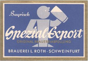 Drink Label: Roth Spezial-Export (Brauerei L. Roth GmbH, Schweinfurt ...