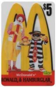 Phonecard: McDonald's 1996: Ronald And Hamburglar (#10 of 10) MC10PC Ac ...