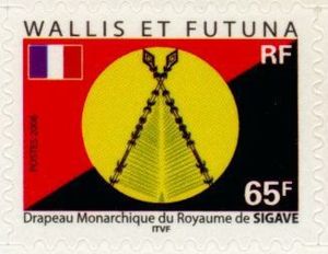 Stamp: Flag of the Kingdom of monarchical Sigave (Wallis and Futuna ...