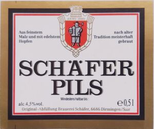 Drink Label: Schafer Pils (Brauerei Schäfer, Germany, Federal ...