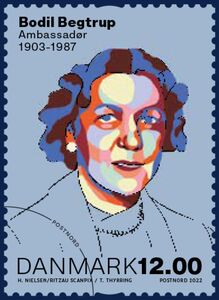 Stamp: Bodil Begtrup, Diplomat (Denmark(Prominent Danish Women (2022 ...