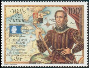 Stamp: WORLD COLUMBIAN STAMP EXPO 92, Chicago (Wallis and FutunaMi:WF ...