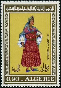 Stamp: Djebel Amour (Algeria(Algerian Costumes) Mi:DZ 577,Sn:DZ 469,Yt ...