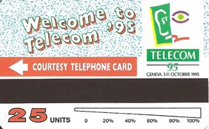Phonecard: World map - Telecom Geneva '95 (Urmet, Manufacturers ...