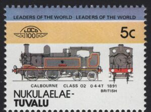Stamp: Calbourne Class O2 0-4-4T 1891 British (Tuvalu, Nukulaelae ...