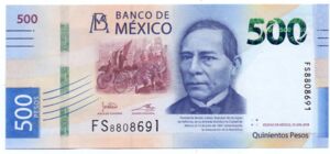 Billete de Banco: 500 Pesos (México(2017-2021 "Historical Identity and Natural Heritage" Issue ...