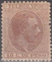 Stamp: Alfonso XII (Philippines(Telegraph Stamps : King Alfonso XII) Yt ...