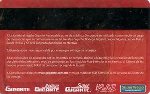 Gift Card: El Regalo Gigante Recargable (Soriana, Mexico(Gigante) Col ...