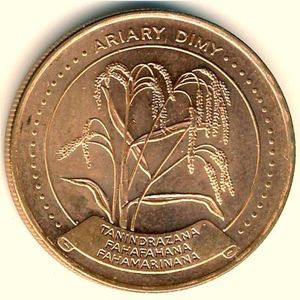 Moeda: 5 Ariary (F.A.O.) (Madagáscar) (Madagasikara republic) WCC:km23