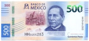 Banknote: 500 Pesos (Mexico(2017-2022 "Historical Identity and Natural ...