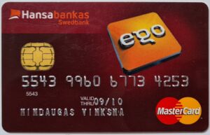 Bank Card: Hansabankas Ego (Hansabankas, LithuaniaCol:LT-MC-0026