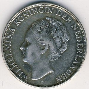 コイン: 2½ Gulden (Rijksdaalder) (キュラソー島(1890~1948 - Wilhelmina) Col:CW ...