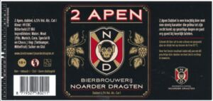 Drink Label: ND 2 Apen (Bierbrouwerij Noarder Dragten, NetherlandsCol ...