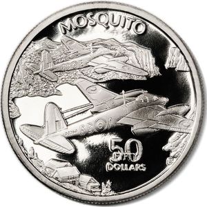 Coin: 50 Dollars (British Mosquito) (Marshall Islands(1991~1997 ...