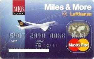 Bank Card: Miles & More (MKB Bank, HungaryCol:HU-MC-0015