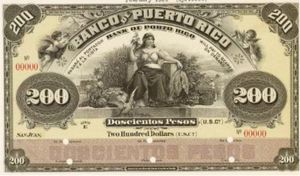 Banknote: 200 Pesos (Puerto Rico(1901-1904 Series E) Wor:P-46