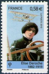 Stamp: Élise Deroche (France(Aviation Pioneers) Yt:FR A485,Mi:FR 4983 ...