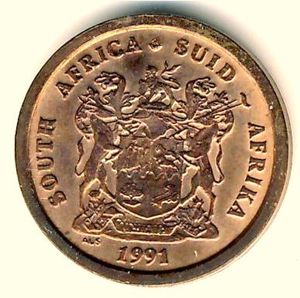 Coin: 1 Cent (South Africa(1961~1994 - First Republic - Circulation ...