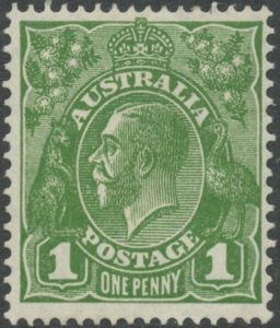 Stamp: King George V (Australia(King George V Issue) Mi:AU 98X,Sn:AU ...