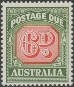 Stamp: Figure Bicolor (Australia(Postage Due 1959 - No Watermark) Mi:AU ...