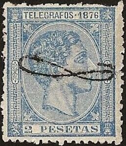 Stamp: King Alfonso XII (Puerto Rico(Telegraphs - King Alfonso XII) Yt ...