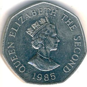 Coin: 50 Pence (40th Anniversary - Liberation of 1945) (Jersey(1985 ...